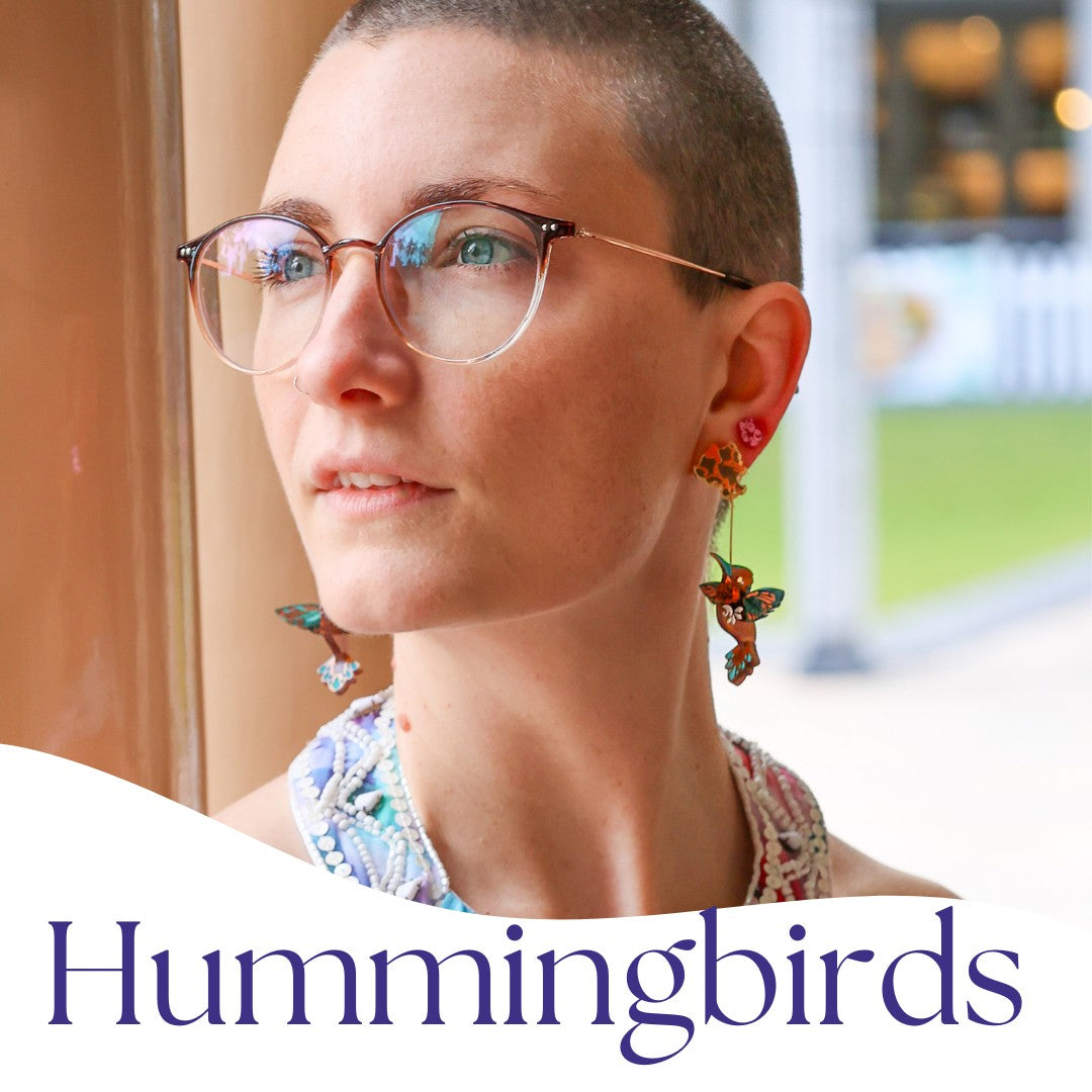 BINKABU | Hummingbird Earrings | Statement Bird Earrings – BINKABU PTY LTD