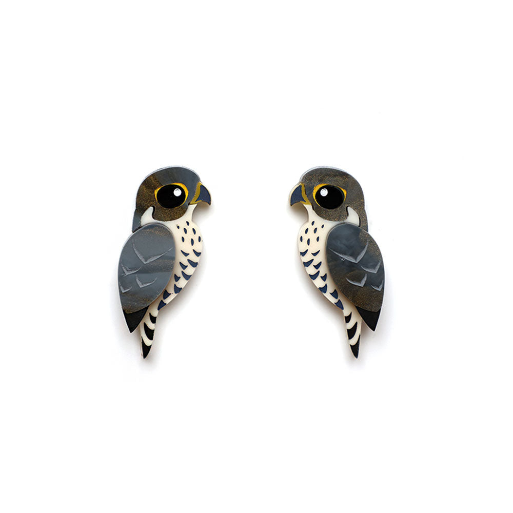 BINKABU | Acrylic Peregrine Falcon Earrings | Birds of Prey